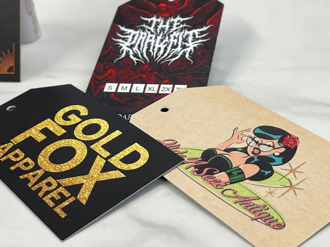 250 Clothing Hang Tags - Swing Tags 2x3.5 Glossy or Matte Clothing Tags ...