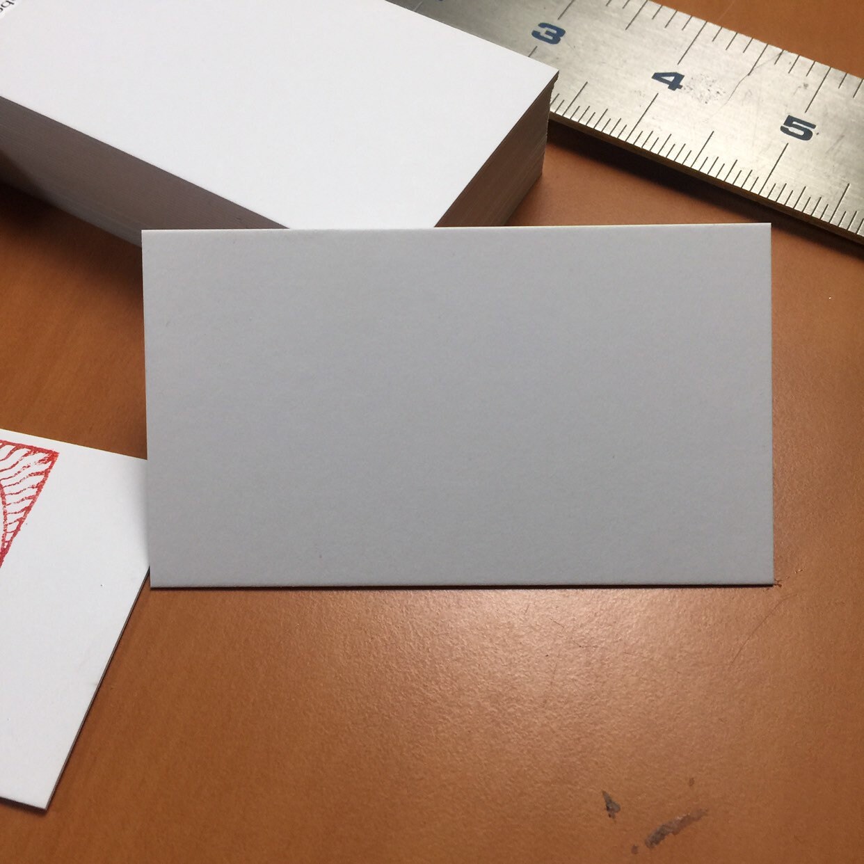 Blank colored business cards