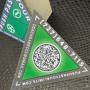 250 Tri-angle Business Cards Printed on 2 Sides in Full Color. 2.5 Inch ...