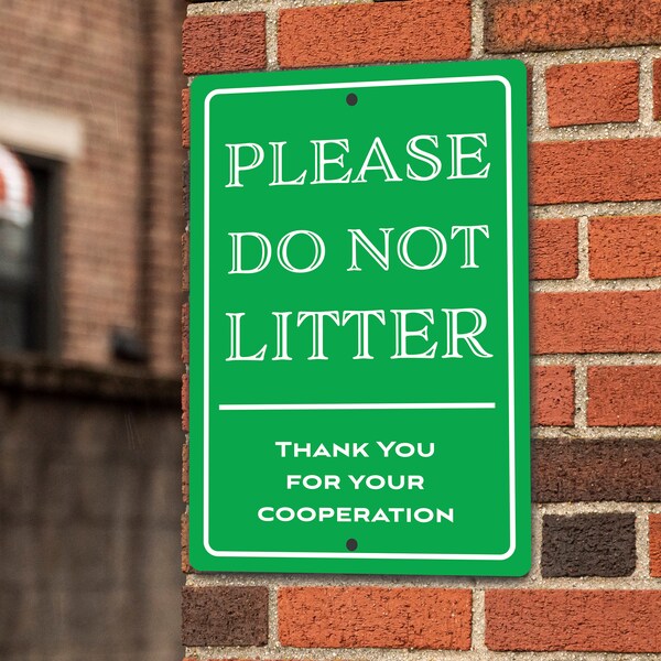Litter Signs - Etsy