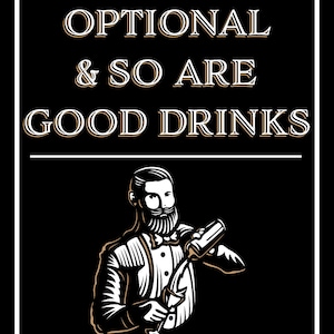 BAR SIGN Tipping is Optional and so Are Good Drinks - Aluminum Metal ...