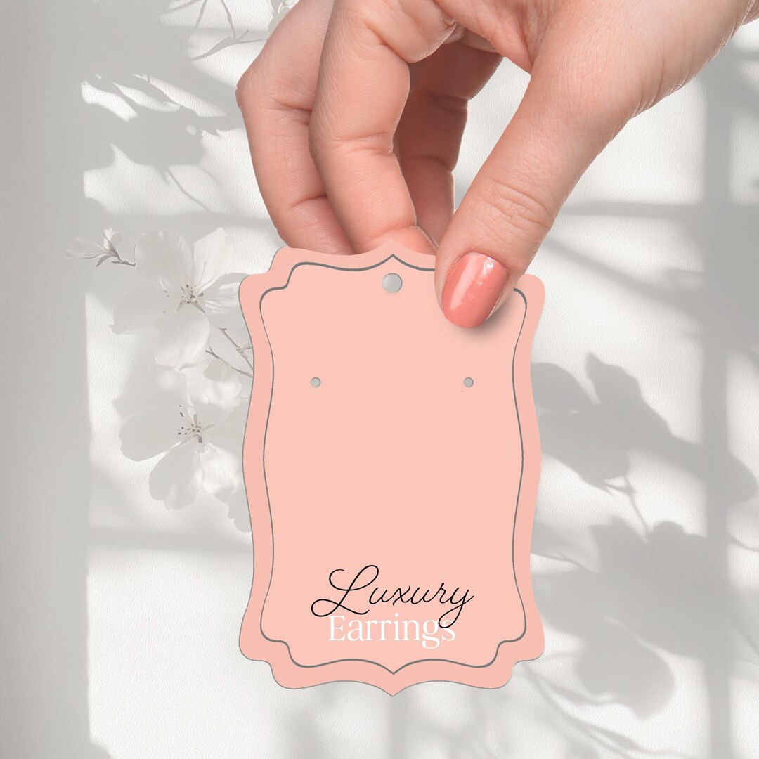 Custom Earring Hang Tags - Luxury Ornate Ear Ring Cards - Jewelry ...