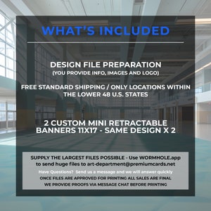 Mini Popup Banner Retractable Banner 11x17 Roll up Table Top Banner ...