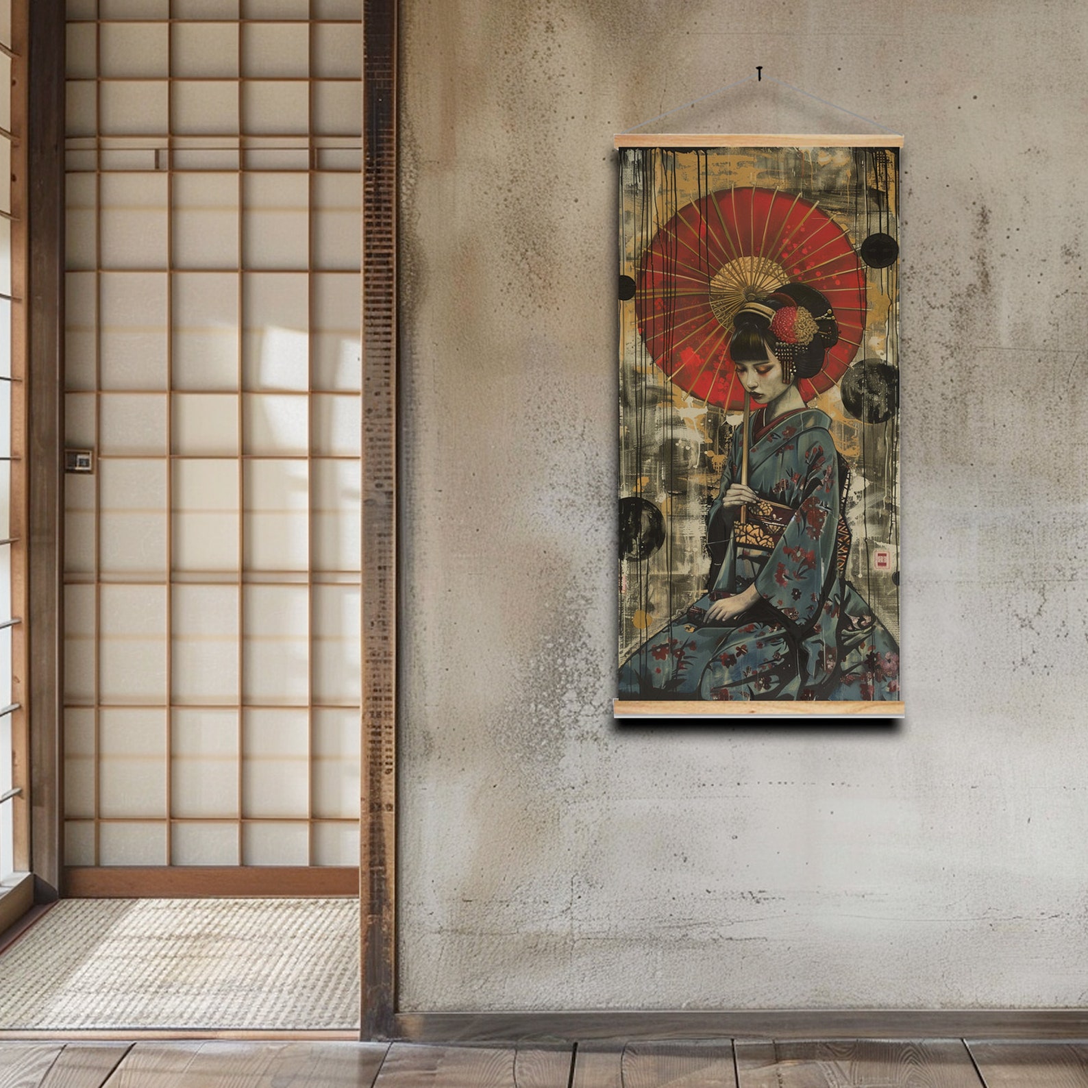 Asian Japanese Inspired Scroll Wall Art - 8 Different Artworks to ...