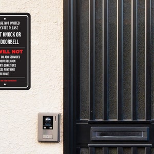 DO NOT KNOCK Sign - No Knocking Sign for Front Door Entry Way - Do Not ...