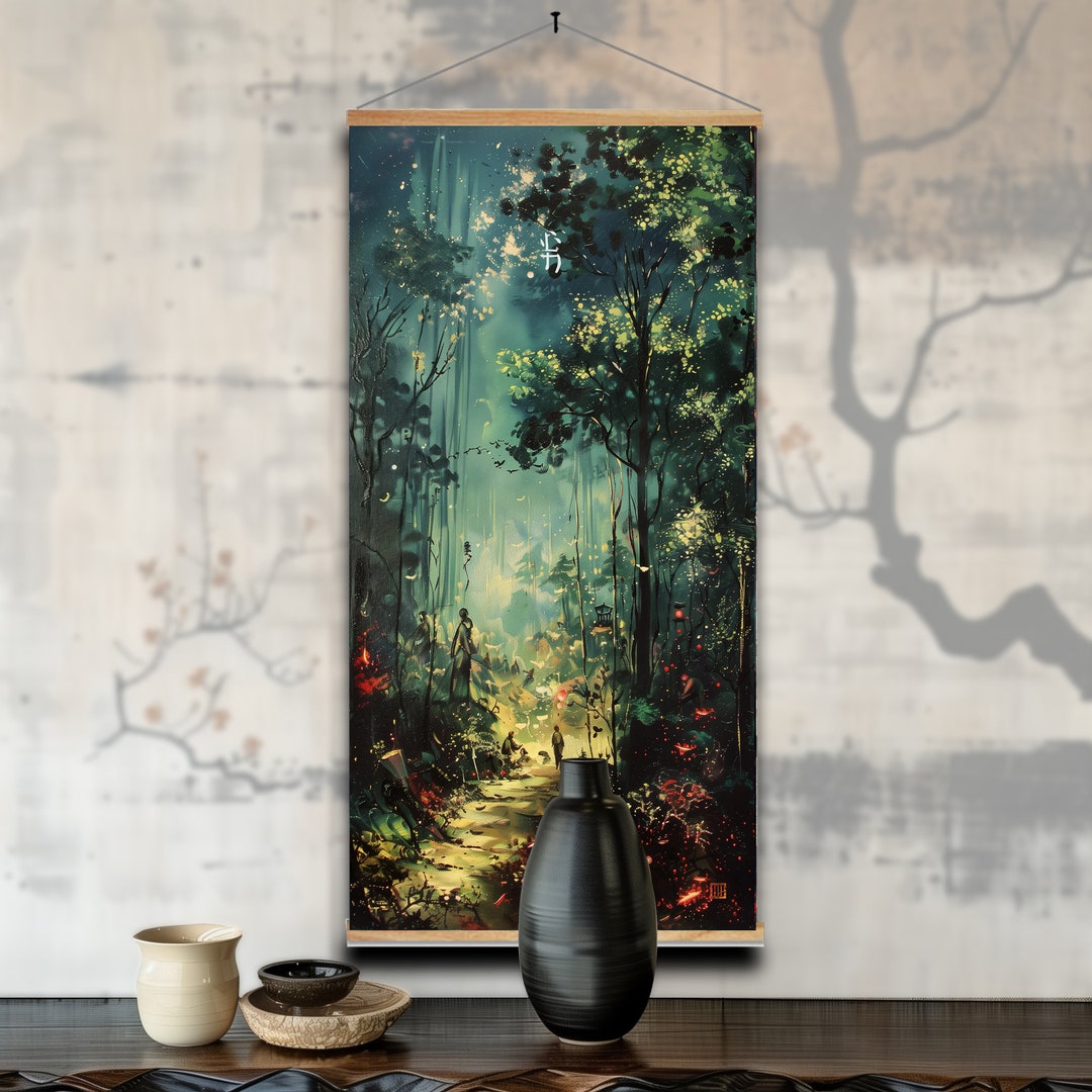 Fantasy Forest Art Scroll - Beautiful Asian Style Art Choose From 8 ...