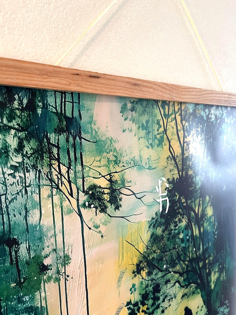 Japanese Style Art Scroll Bonsai Japanese Garden - Asian Scroll Art ...