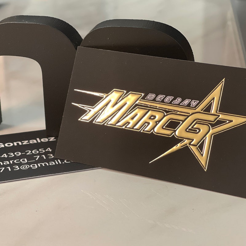 Gold Embossed Business Cards - Etsy