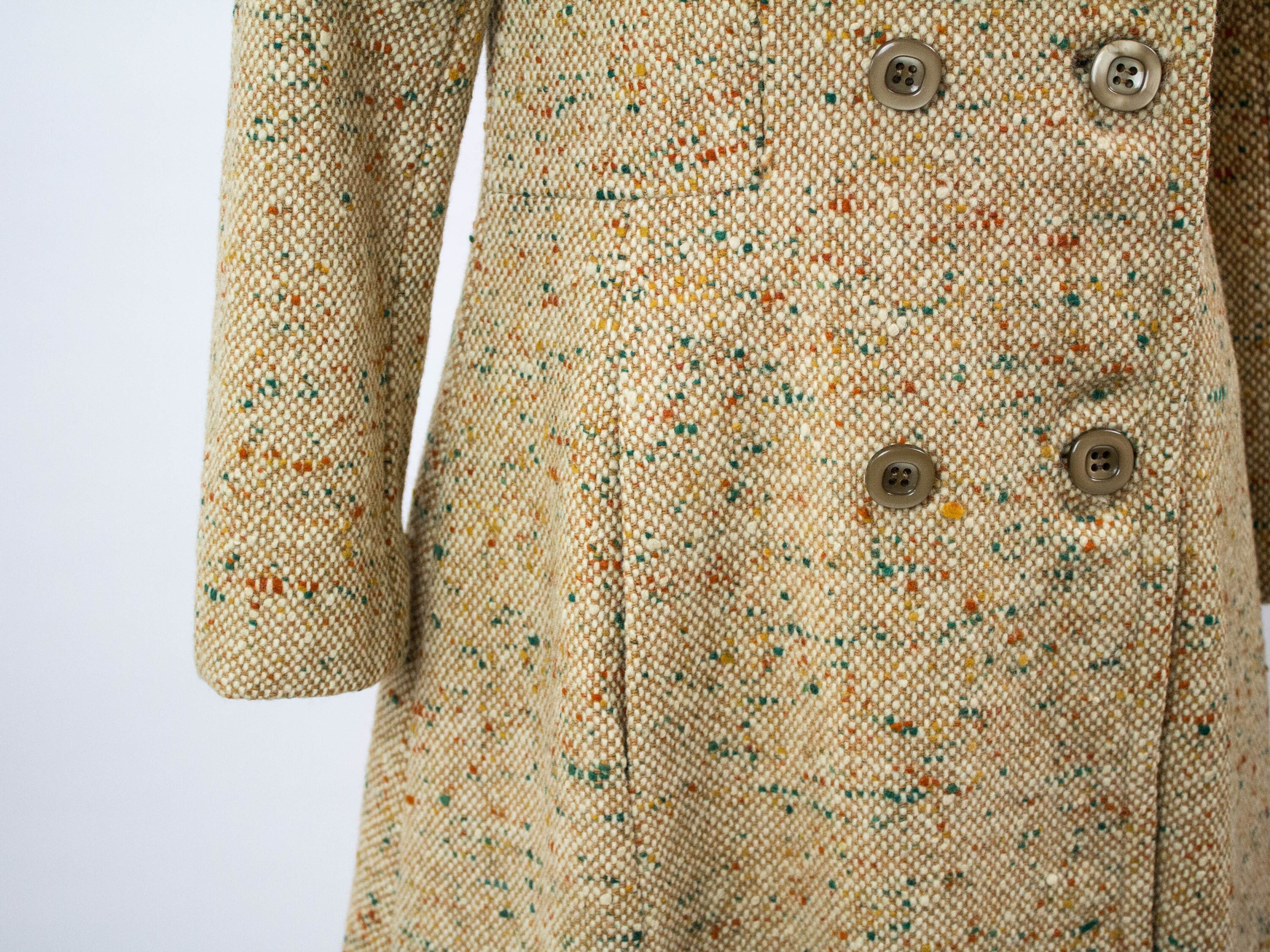 Vintage Coat 60s Fashion 1960s Beige Color Mod Modette | Etsy