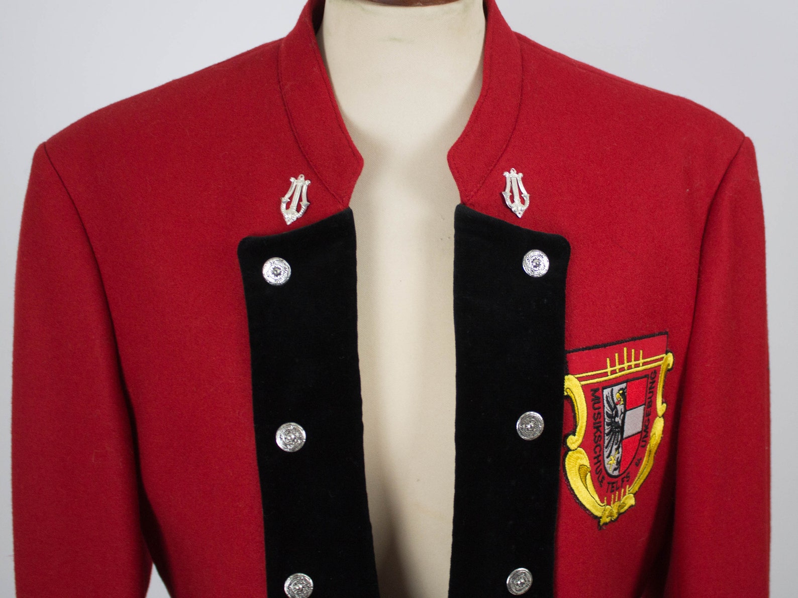 80s Jacket, Marching Band Jacket, Red Black, Military, Uniform ...