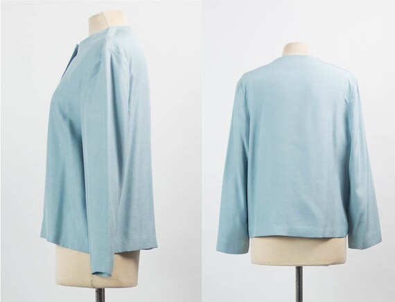 60s Vintage Blazer, Light Blue Color, Button Jacket, … - Gem