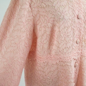 60s Vintage Duster, Lace Night Dress, Pink Color, Lace Nightie, Pink ...