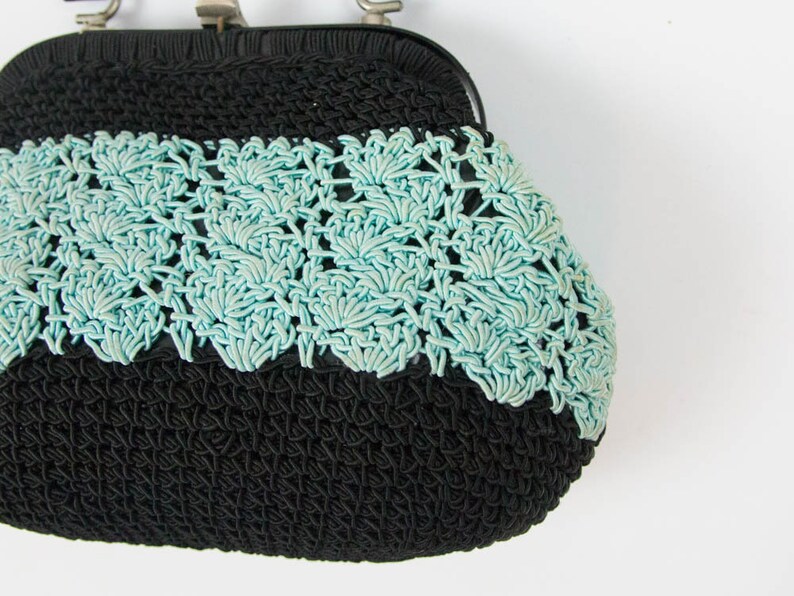 Vintage 50s Bag Stranded Handbag Fifties Auth Vintage Black - Etsy
