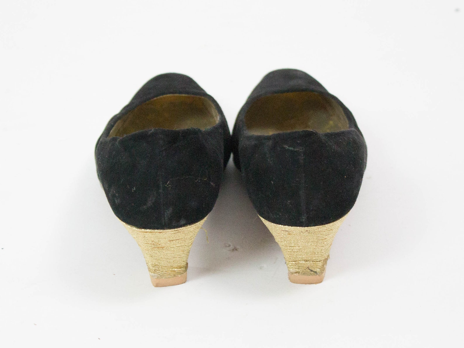 80s Shoes Black Gold Pump 80s Vintage Rene Caovilla - Etsy