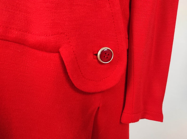 60s Vintage Dress, Red Color, Wool Dress, Sixties Fashion, Mod Modette ...