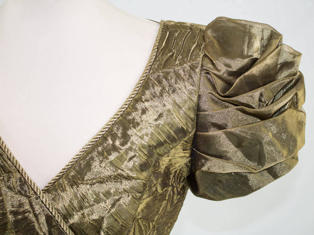 1980s gold dress vintage gold color dress eighties original | Etsy