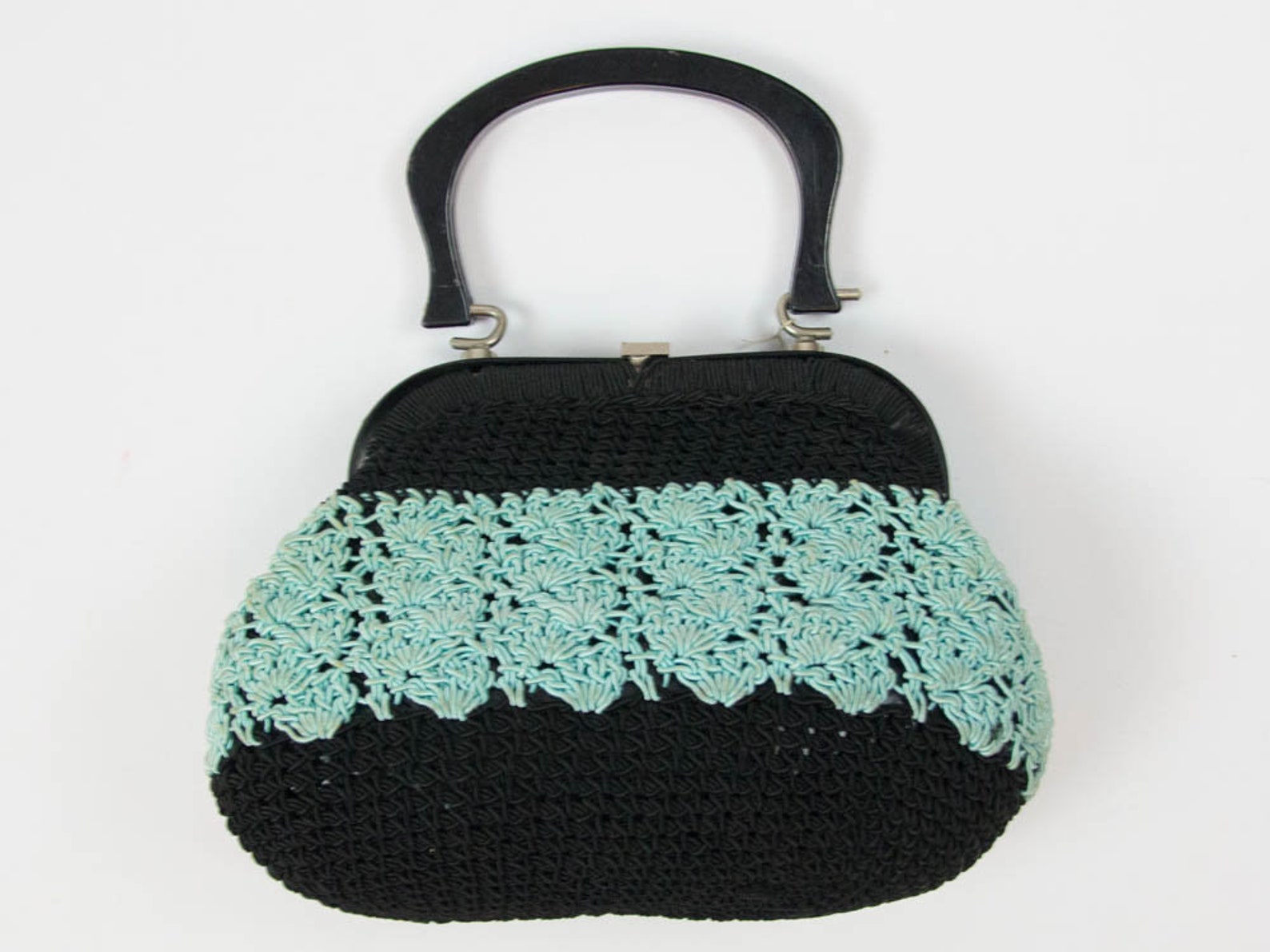 Vintage 50s Bag Stranded Handbag Fifties Auth Vintage Black - Etsy