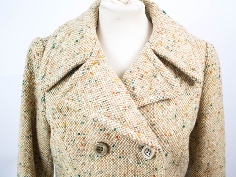 Vintage Coat 60s Fashion 1960s Beige Color Mod Modette - Etsy