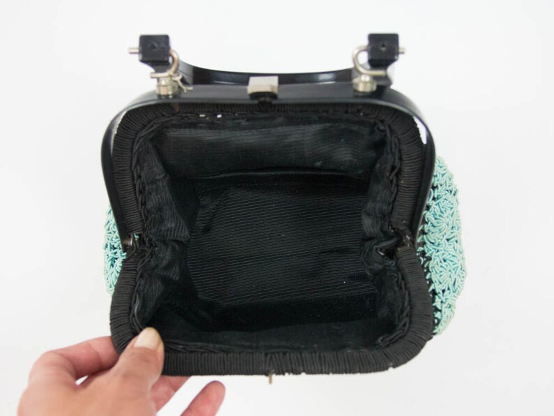 Vintage 50s Bag Stranded Handbag Fifties Auth Vintage Black - Etsy