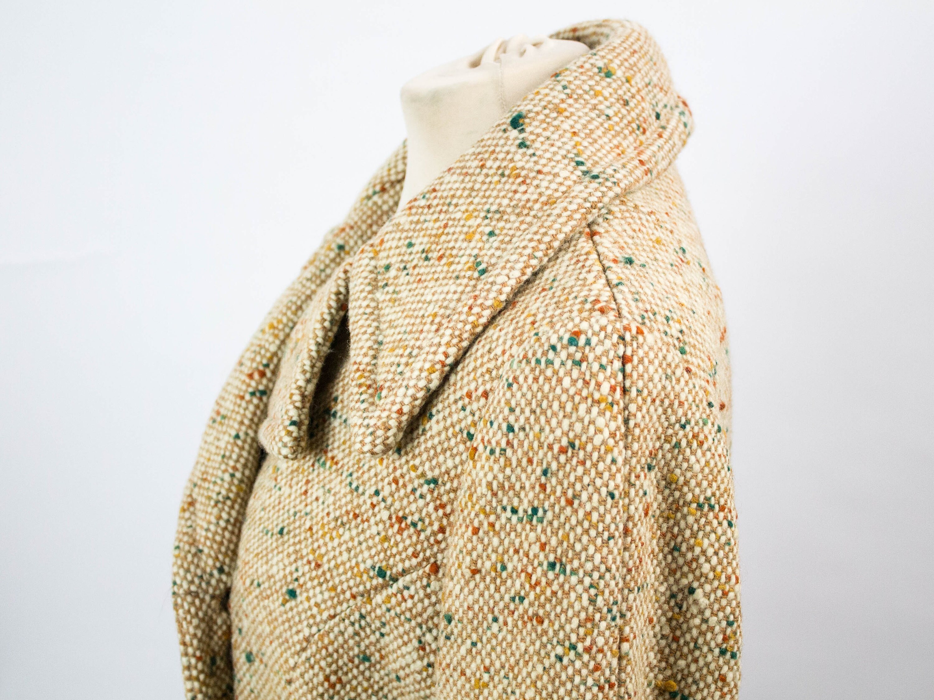 Vintage Coat 60s Fashion 1960s Beige Color Mod Modette - Etsy