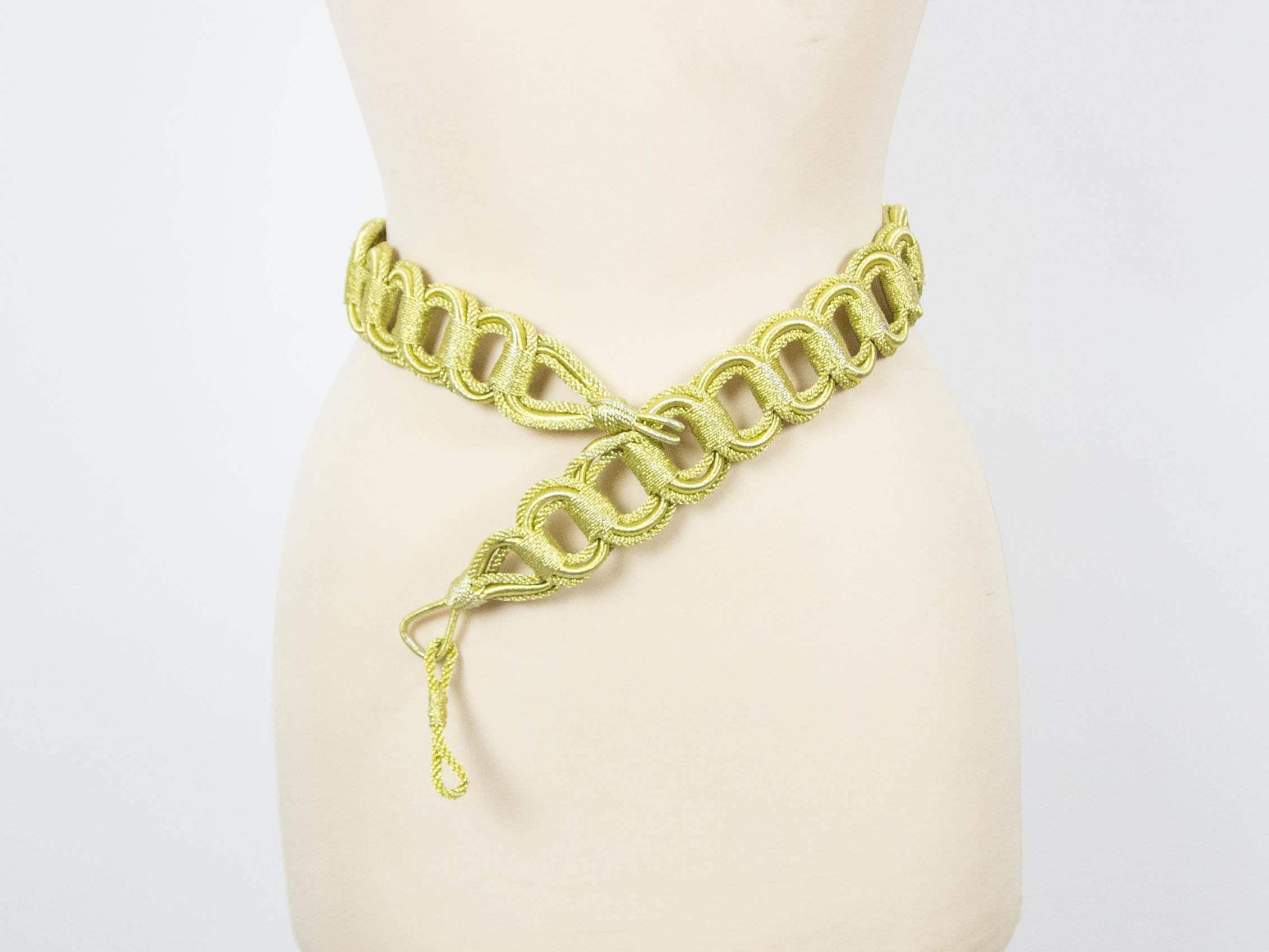 Gold Color Belt 70s Belt Adjustable Belt Chain Like Belt - Etsy