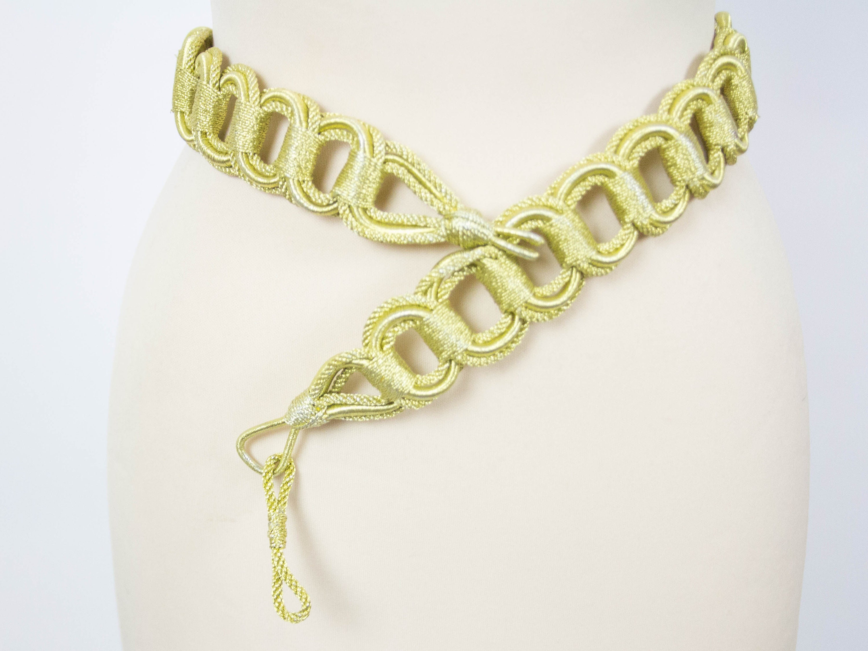 Gold Color Belt 70s Belt Adjustable Belt Chain Like Belt | Etsy
