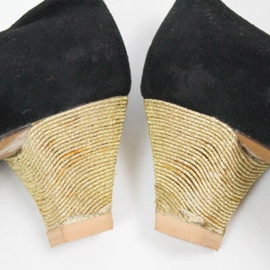 80s Shoes, Black Gold, Pump, 80s Vintage, Rene Caovilla, Decoltè, Suede ...