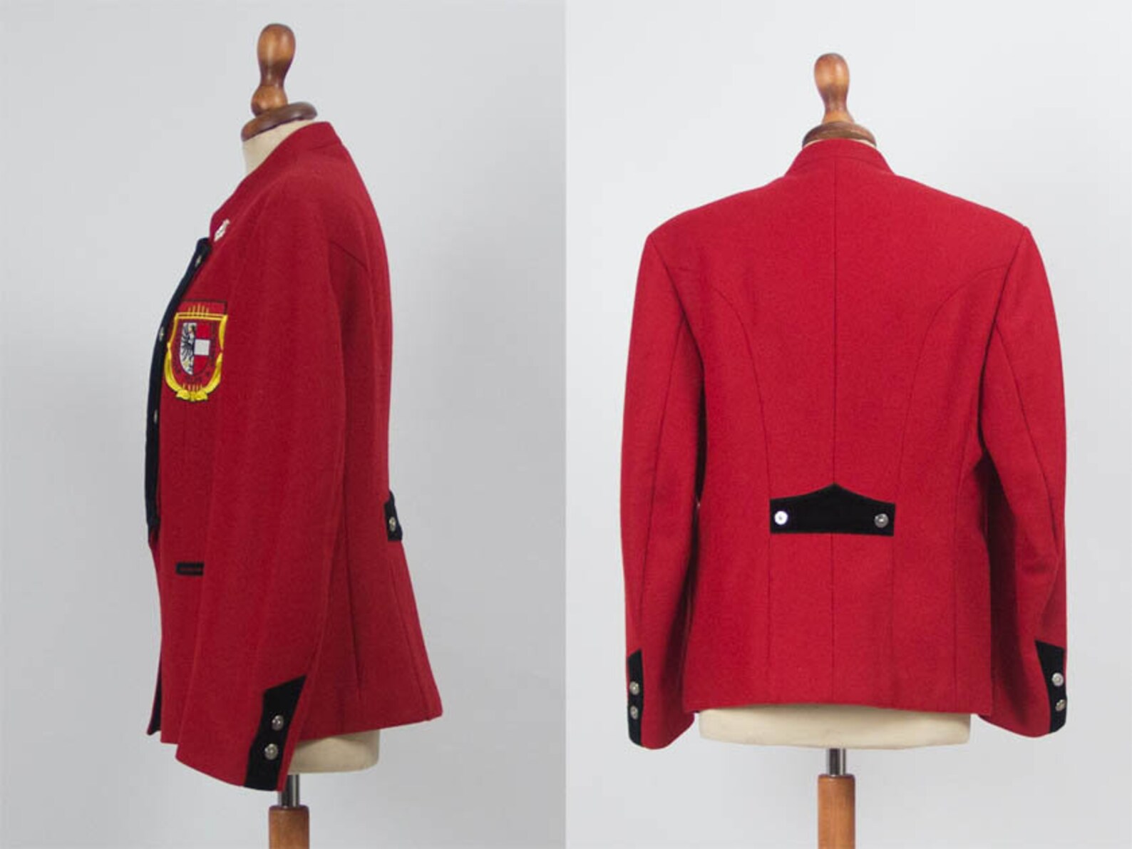 80s Jacket, Marching Band Jacket, Red Black, Military, Uniform ...