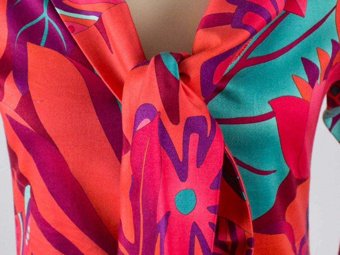 Colorful Floral Dress, Tight Sheath Dress, Bright Colors, Hawaiian ...