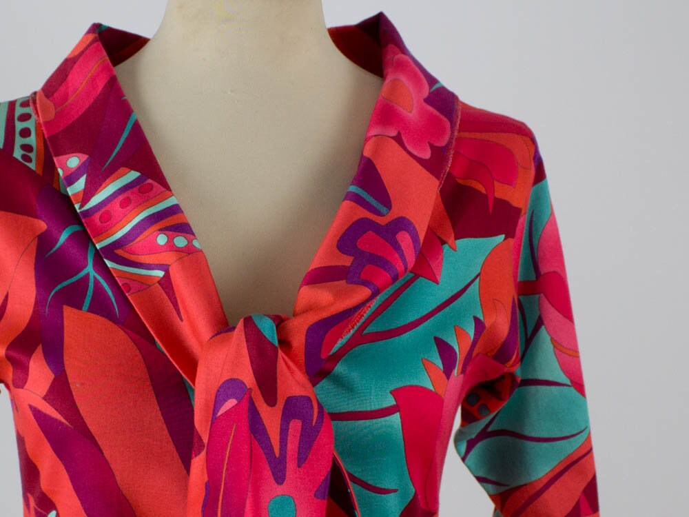 Colorful Floral Dress, Tight Sheath Dress, Bright Colors, Hawaiian ...