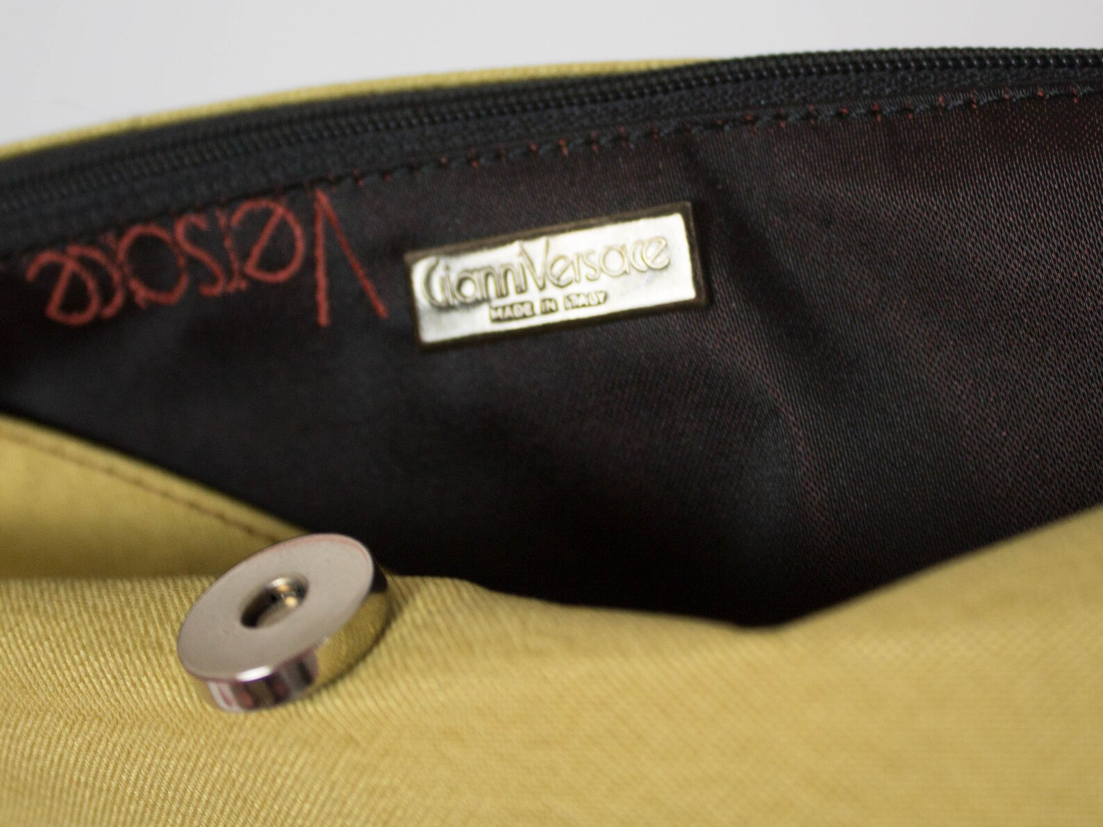 Gianni Versace Versace Yellow Color Canvas Purse Vintage | Etsy