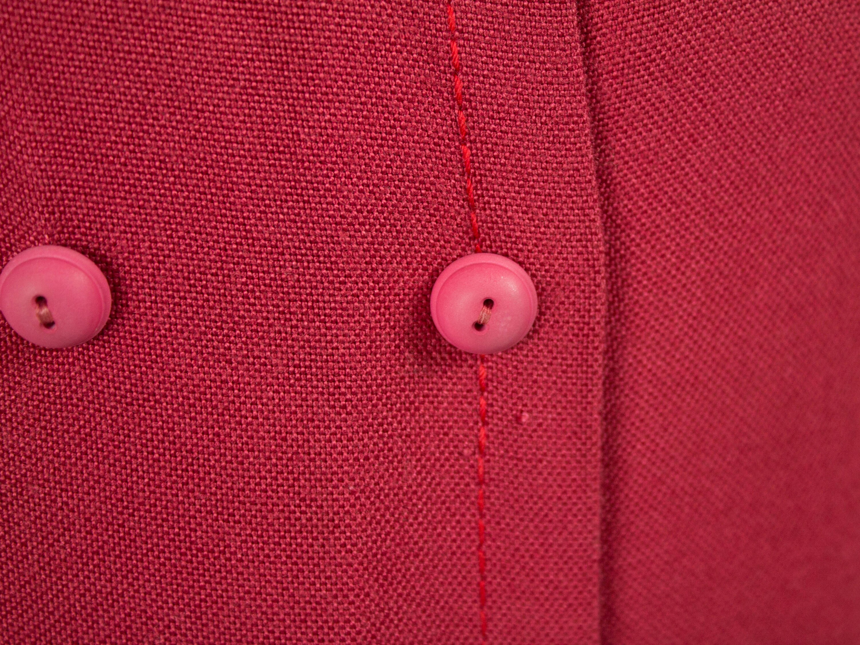 40s Vintage Dress, Red Color, Cherry Red Dress, Button Dress, Forties ...