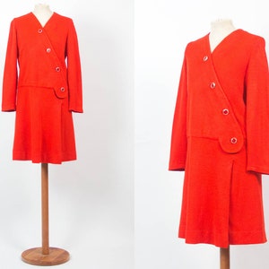 60s Vintage Dress, Red Color, Wool Dress, Sixties Fashion, Mod Modette ...