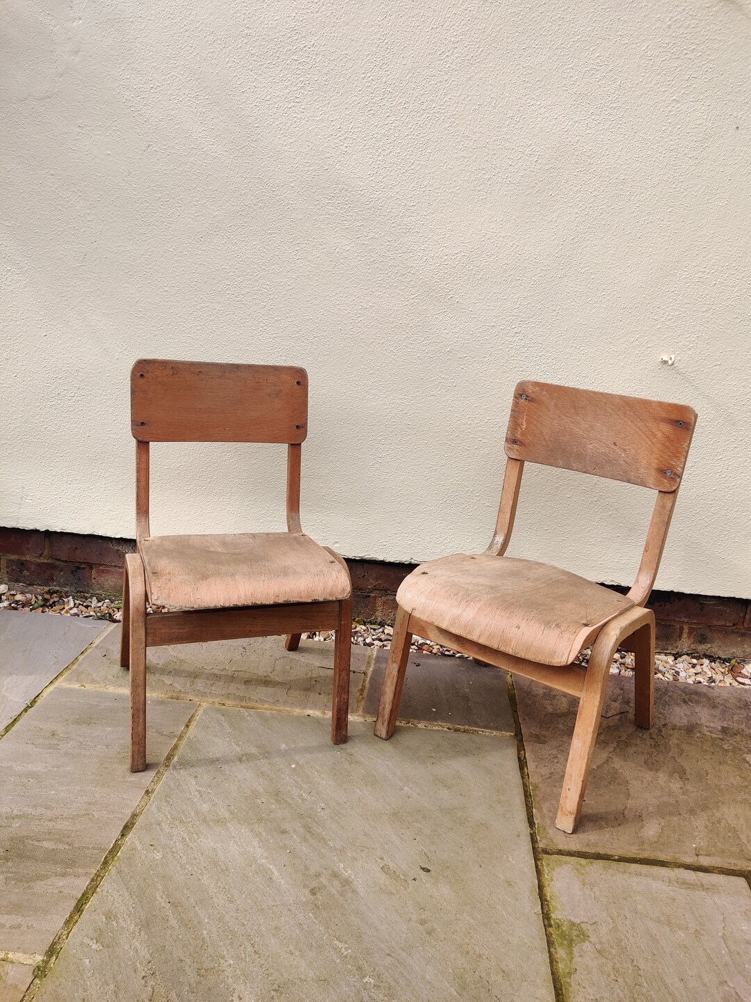 Bent Wood Childrens School Chairs, Vintage Children's Bent Plywood ...