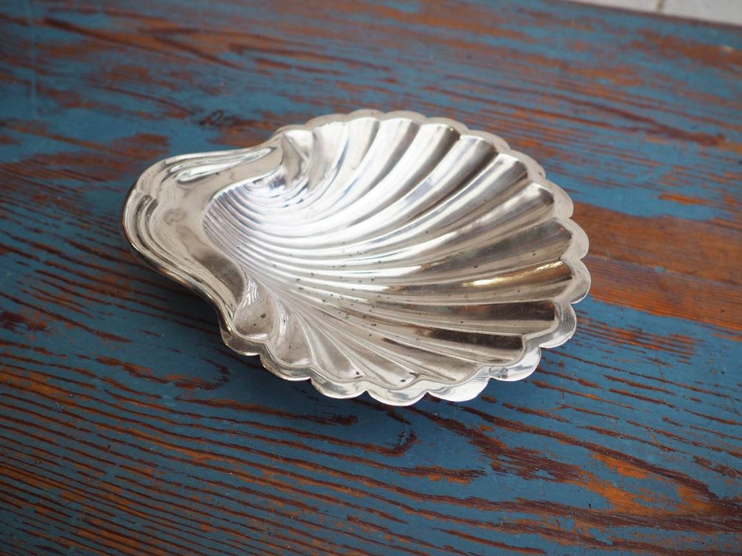 Vintage Silver Plated Clam Scallop Shell Dish Trinket Bowl - Etsy