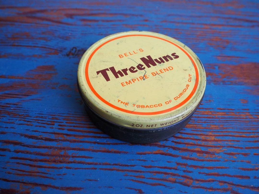 Vintage 2 Oz. Bell's Three Nuns Empire Blend Tobacco Tin Circular Round ...