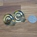 1980s Gold Round Disc Clip on Earrings - Etsy