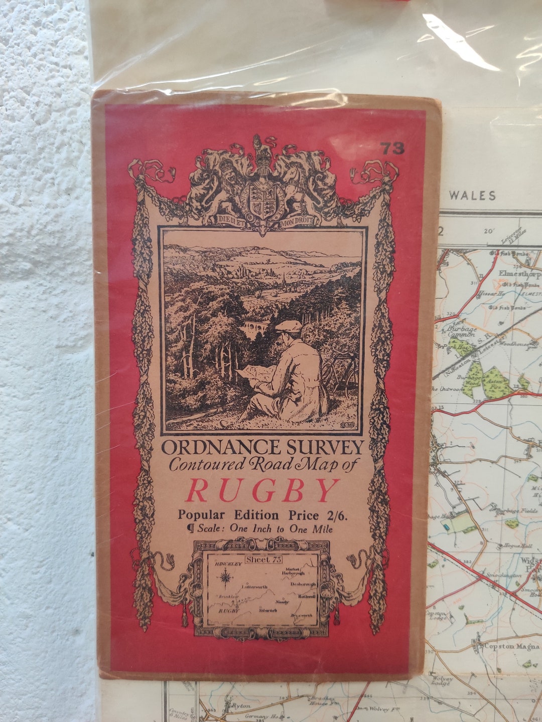 Rugby Antique 1920's Ordnance Survey Map, One Inch to One Mile. - Etsy