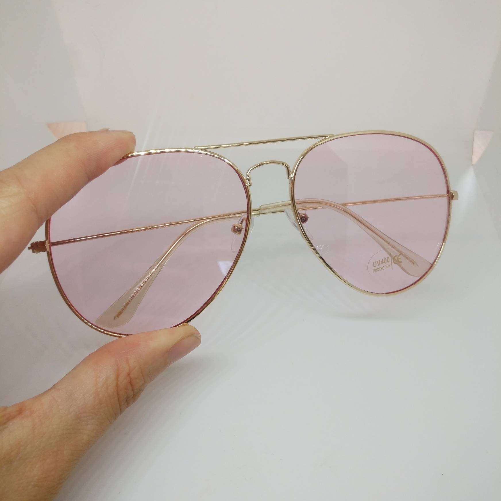 Deadstock Pink Aviators Sunglasses UV Protected Coloured Lense - Etsy
