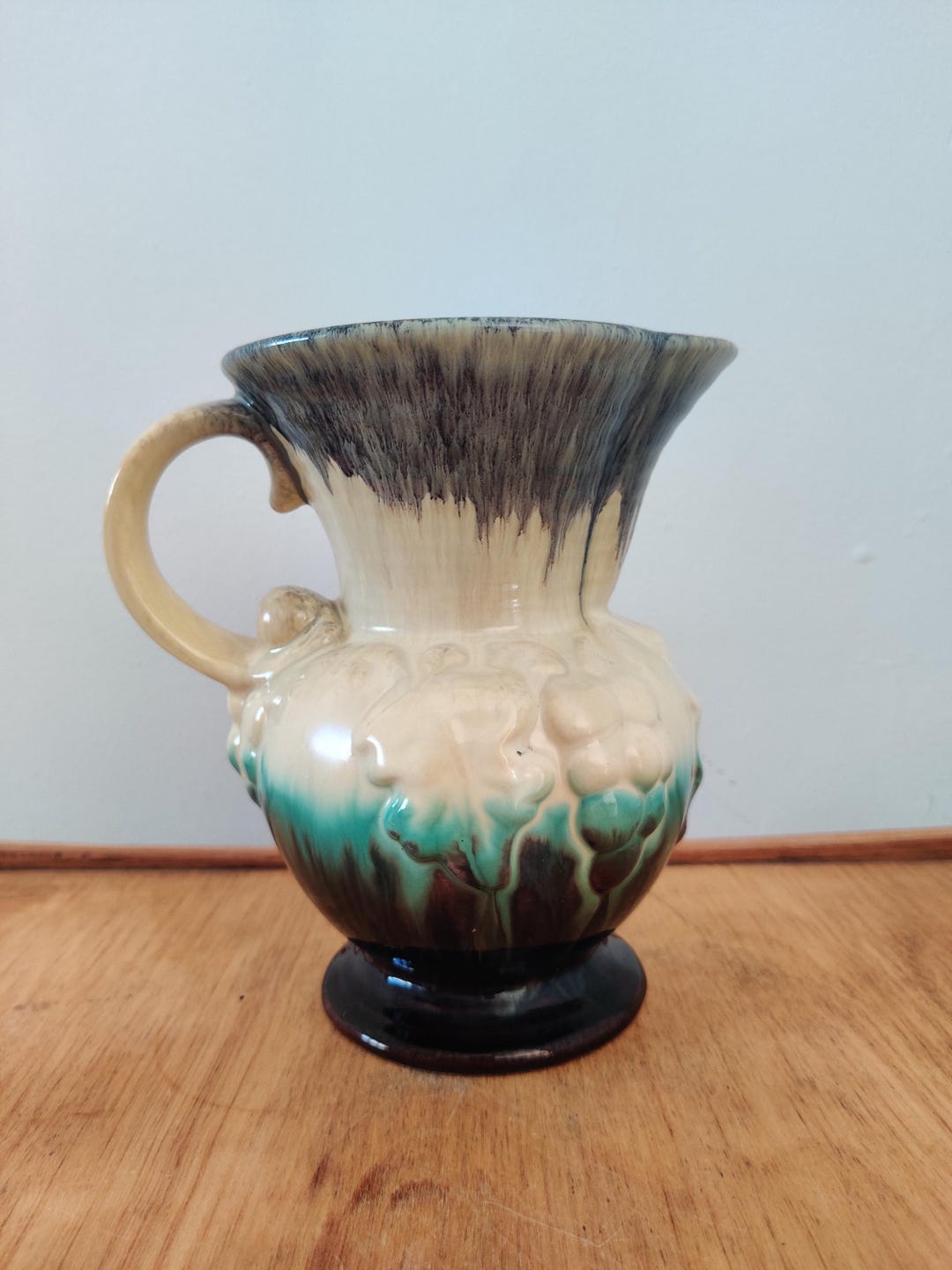 Vintage Mid Century German Drip Glaze Pitcher Jug. - Etsy