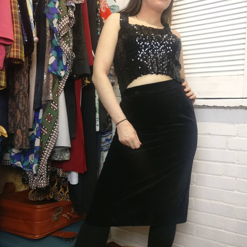 Black Sequin Sparkly Party Festival Crop Top - Etsy