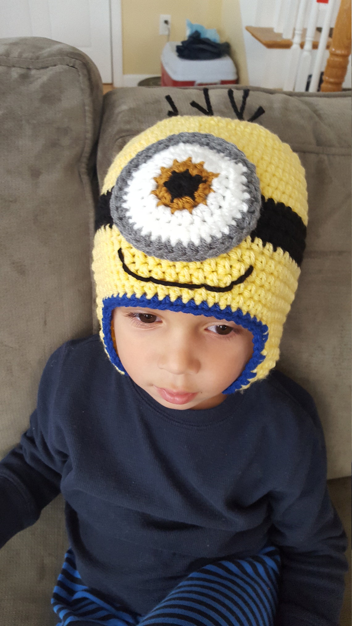 Minion Hat Crochet Hat Minion Crochet Minion Hat Hat | Etsy