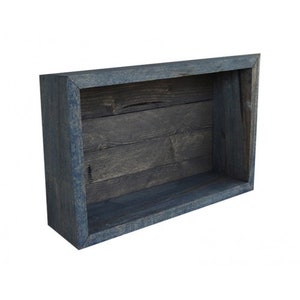 Wood / Wooden Shadow Box Display With Backing - Two Tone - Rustic ...