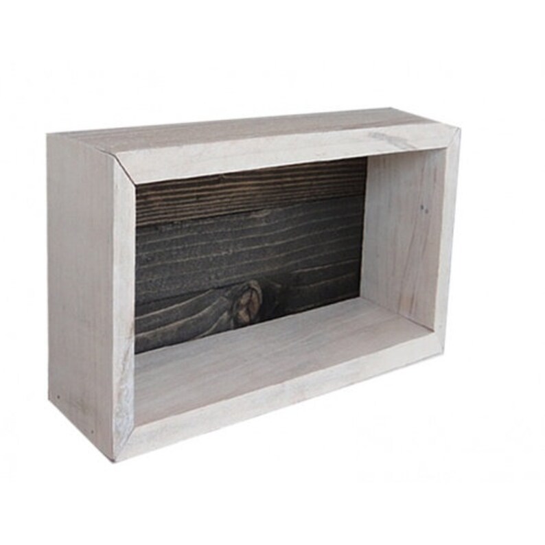 Wood / Wooden Shadow Box Display With Backing - Two Tone - Rustic ...