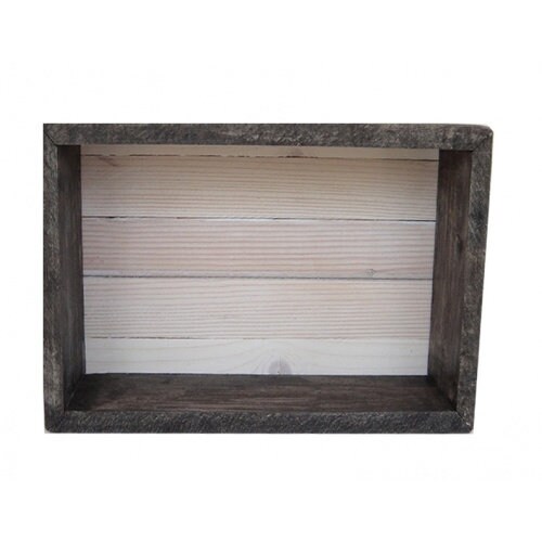 Wood / Wooden Shadow Box Display With Backing - Two Tone - Rustic ...
