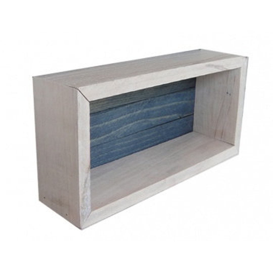 Wood / Wooden Shadow Box Display With Backing - Two Tone - Rustic ...