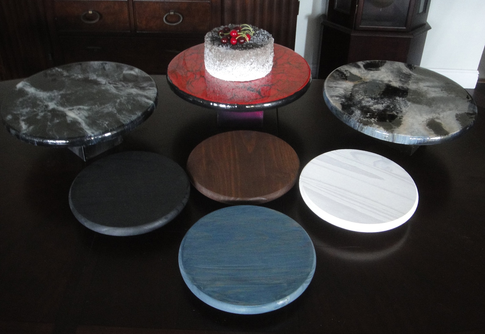 Large Blank Round Wood / Wooden Board DIY Table Tops Art | Etsy