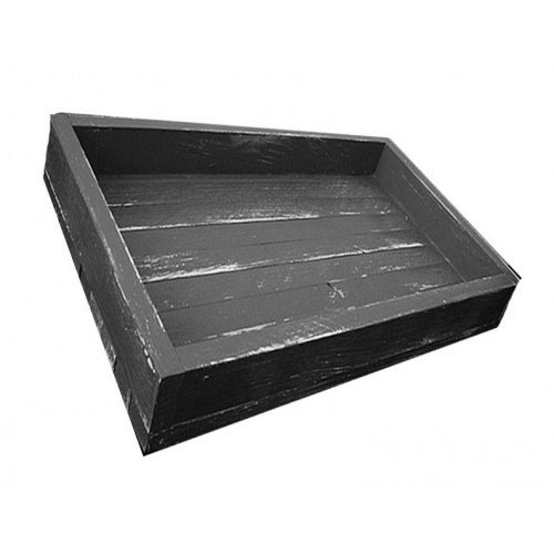 Wood Display / Serving Tray - Black - Decorative Distressed Vintage ...