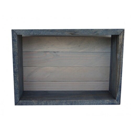 Wood / Wooden Shadow Box Display With Backing - Two Tone - Rustic ...