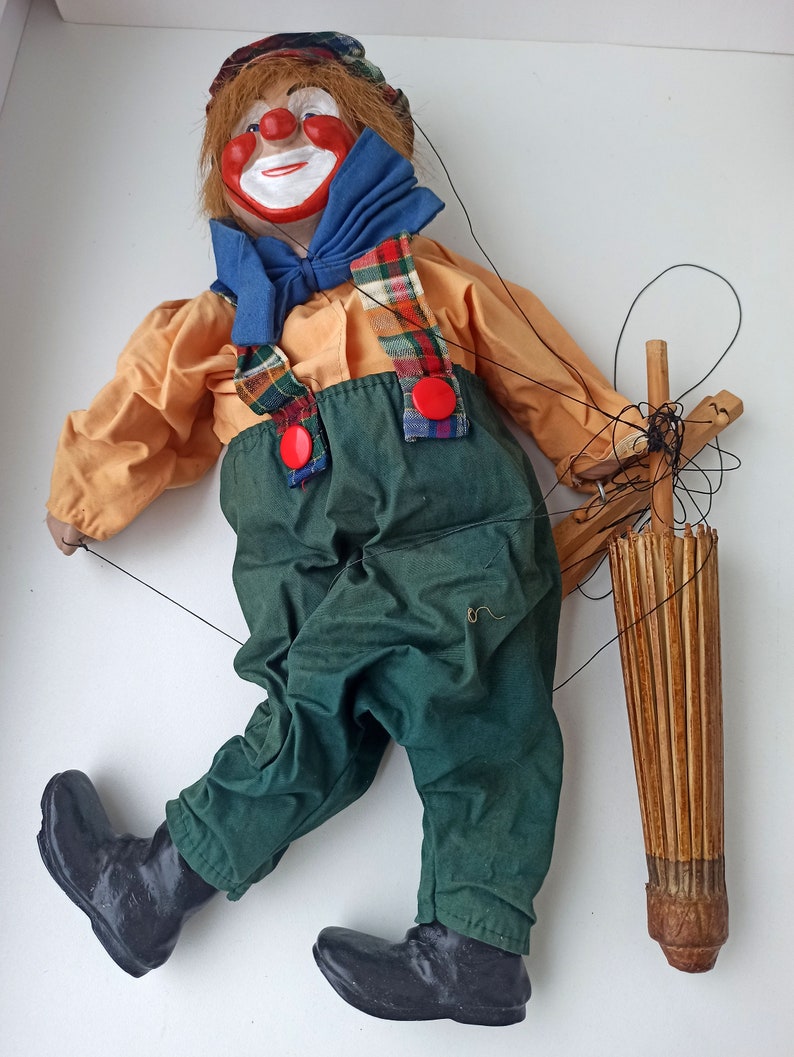 Vintage Interia German Marionette Old Lady With Flowers - Etsy
